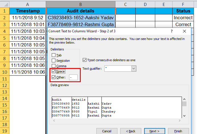 Text To Columns In Excel Examples How To Convert Text To Columns 