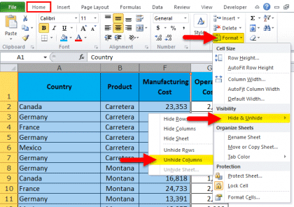 Unhide Columns in Excel | Different Methods to Unhide Columns in Excel