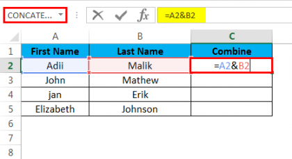 Combine cells in Excel (Examples) | How to use Combine cells?