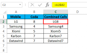 Combine cells in Excel (Examples) | How to use Combine cells?
