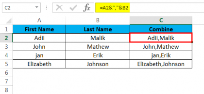 Combine cells in Excel (Examples) | How to use Combine cells?