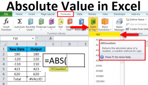 Absolute Value in Excel (Formula, Examples) | How to use Absolute Value?