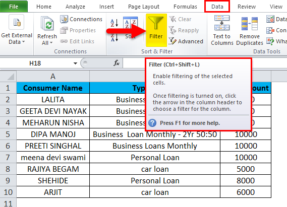 Filter Shortcuts In Excel Examples Shortcuts To Apply Filter