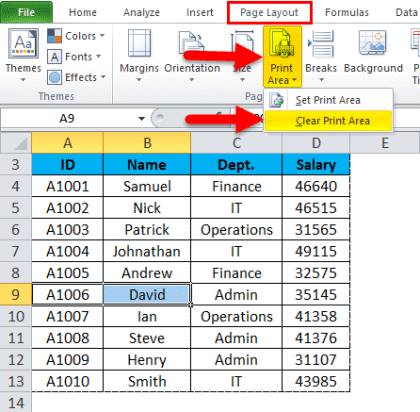 Print Area in Excel (Example) | How to Set Excel Print Area?