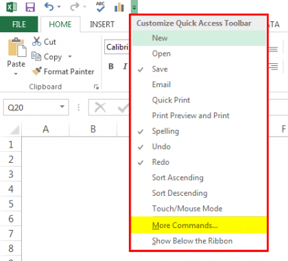Quick Access Toolbar in Excel | How to use Quick Access Toolbar?