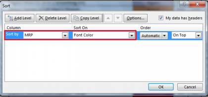 Sort by color in Excel (Examples) | How to Sort data with Color?