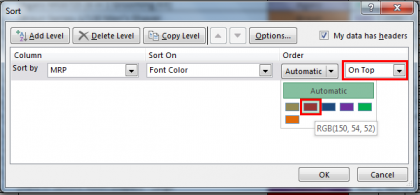 Sort by color in Excel (Examples) | How to Sort data with Color?