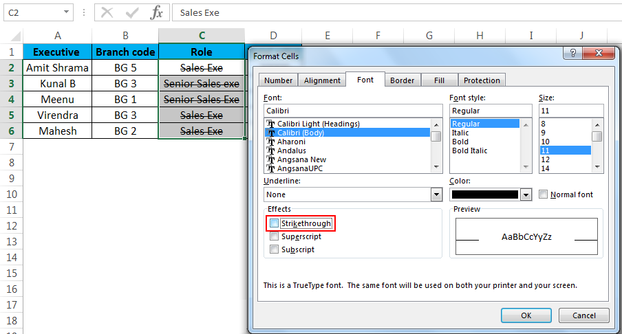 Strikethrough In Excel Examples How To Strikethrough 