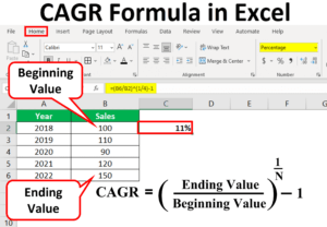 How to Use CAGR Formula in Excel? (Using RRI, RATE, POWER)