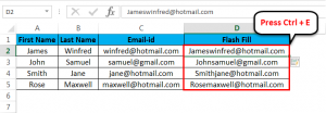 Flash Fill in Excel (Examples) | How to apply Flash Fill