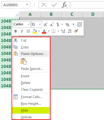 Row Limit in Excel | Steps & shortcut Keys to apply Row Limit
