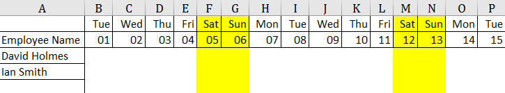 Calendar In Excel Cell