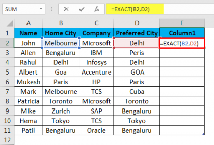 Compare Text in Excel | Methods to Compare Text with Examples