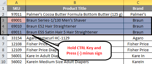 Shortcut To Delete Row In Excel How To Delete Row 
