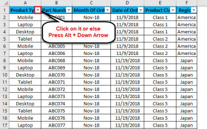Filter Column in Excel (Example) | How To Filter a Column in Excel?