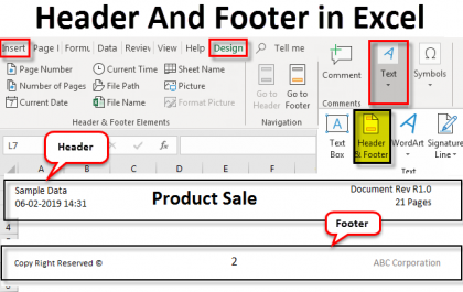 Header and Footer in Excel | How to Add Header and Footer?