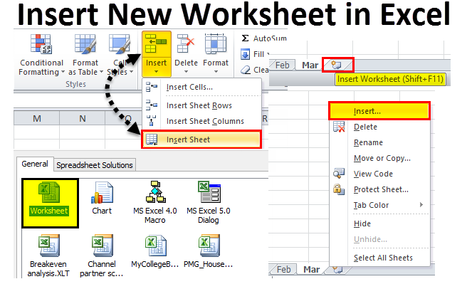 Insert New Worksheet In Excel Methods How To Insert New Worksheet 