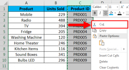 Move Columns in Excel (Examples) | How to Move Columns?