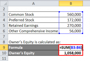 Owner’s Equity Formula | Calculator (Excel template)