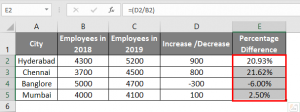 Percentage Difference in Excel (Examples) | How To Calculate?