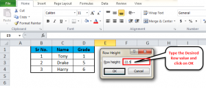Row Height in Excel | 4 Different Ways of Changing Row Height