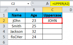 Uppercase in Excel | Convert Words Lowercase to Uppercase