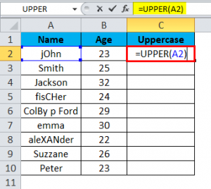 Uppercase in Excel | Convert Words Lowercase to Uppercase