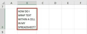 Wrap Text in Excel ( Using Wrap Text and Format Cells Option)