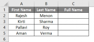 Combine First and Last Name in Excel (With Excel Template)