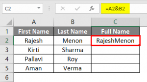 Combine First and Last Name in Excel (With Excel Template)