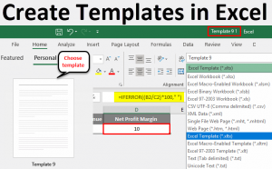 Create Templates in Excel (Examples) | How To Create Excel Template?