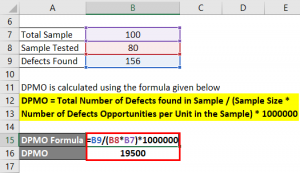 DPMO Formula | How To Calculate DPMO (Excel Template)