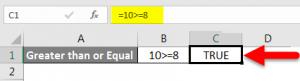 Greater than or Equal in Excel | Uses of Greater than or Equal in Excel?