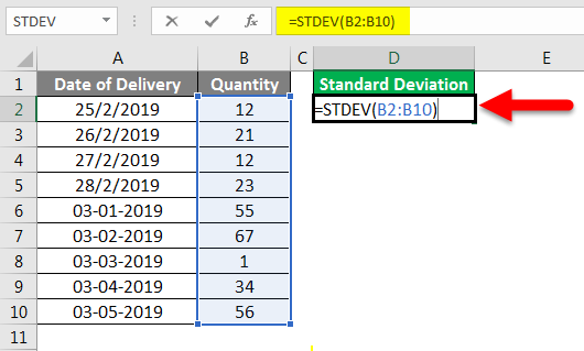 Standard Deviation Formula In Excel How To Calculate STDEV In Excel 