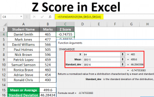 Z Score in Excel (Examples) | How To calculate Excel Z Score?