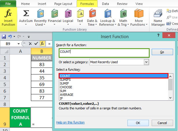 COUNT Formula In Excel How To Use COUNT Formula 