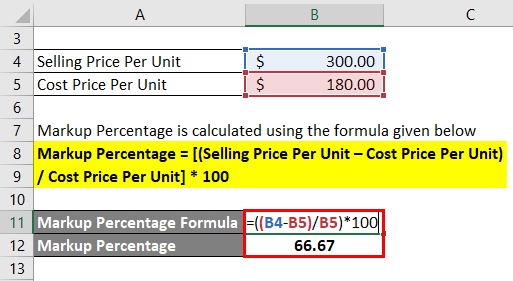 How To Calculate Percene Markup In Excel Tutorial Pics