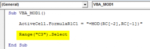 Excel VBA MOD | How to Use VBA MOD Function?