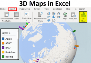 3D Maps in Excel | Learn How to Access and Use 3D Maps in Excel