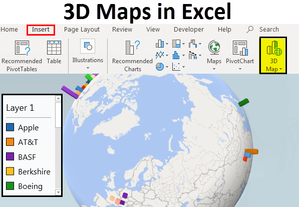3D Maps In Excel Learn How To Access And Use 3D Maps In Excel