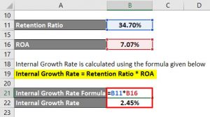 Internal Growth Rate Formula | Calculator (Excel Template)