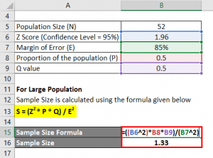 Sample Size Formula | Calculator (Excel Template)