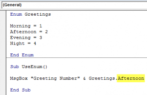 VBA Enum | How to Make Custom Enumerations in Excel VBA?