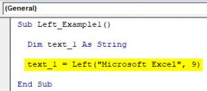 VBA Left Function | How to Use Excel VBA Left Function?