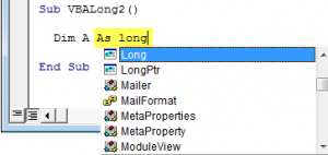 VBA Long | How to Use Excel VBA Data Type with Examples