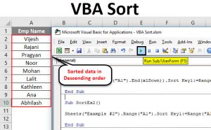 VBA Sort Function | How to Use Excel VBA Sort Function?
