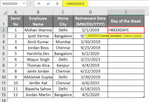 WEEKDAY Formula in Excel | How to Use WEEKDAY Formula in Excel?
