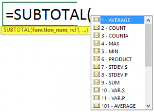 SUBTOTAL Formula in Excel | How to use SUBTOTAL Formula in Excel?