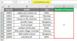 COLUMNS Formula in Excel | How to Use COLUMNS Formula in Excel?