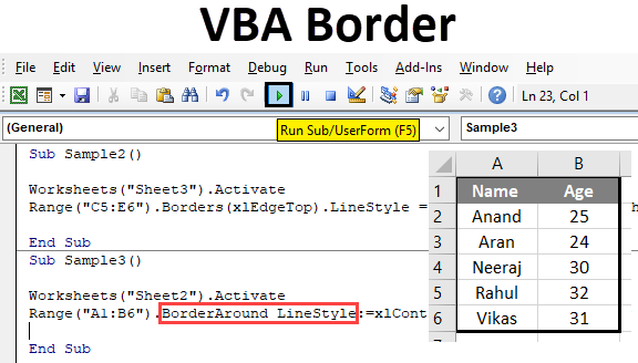 Excel Vba Cell All Borders